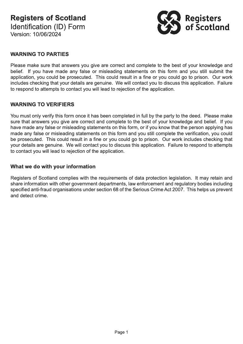 ID-(NON-INTER) Registers of Scotland Identification (Non-interactive ...